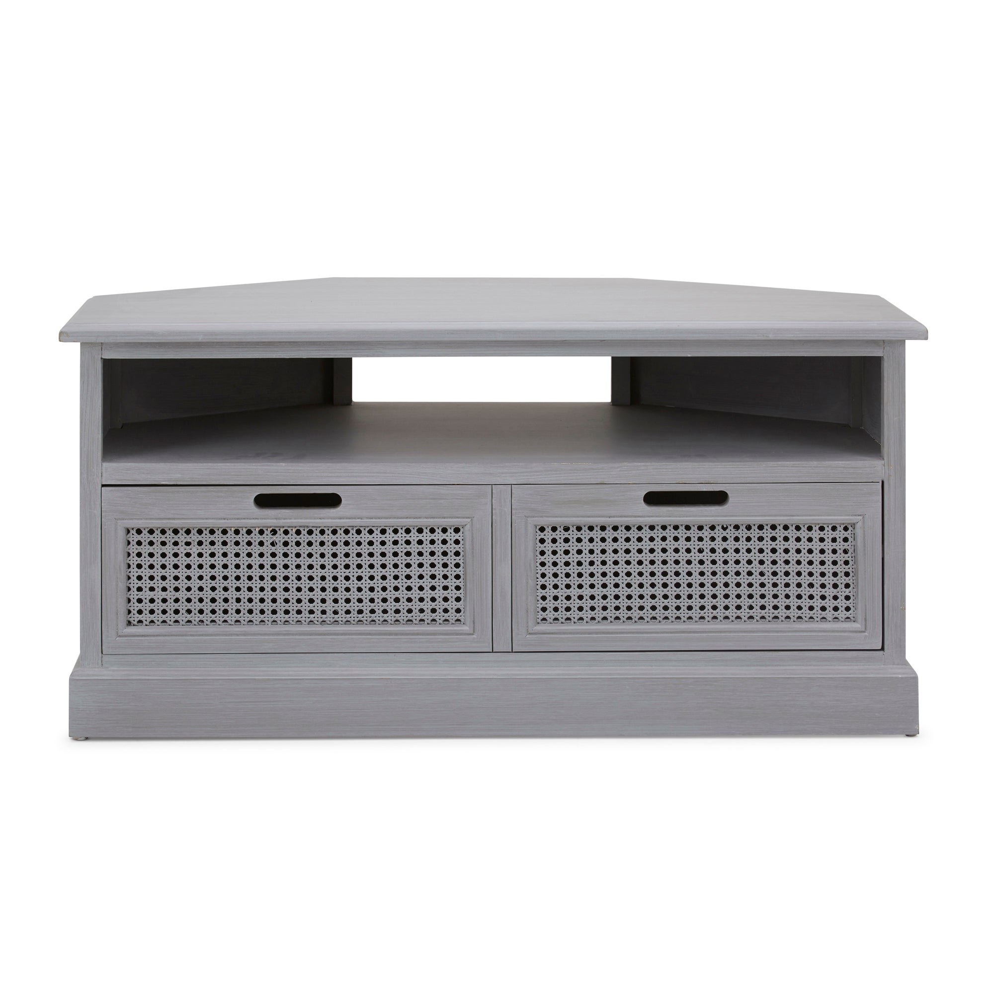 Lucy Cane Grey Corner Tv Stand Grey